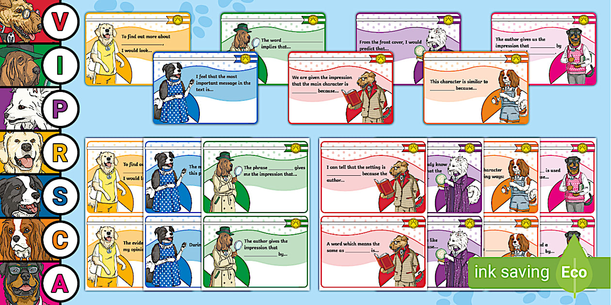 Editable KS2 Reading Sentence Stems Display Cards - Twinkl