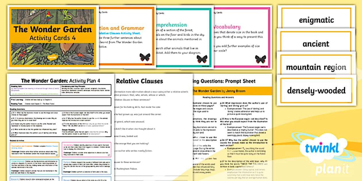 The Wonder Garden Guided Reading 4 Y5 to Support Teaching On ‘The Wonder