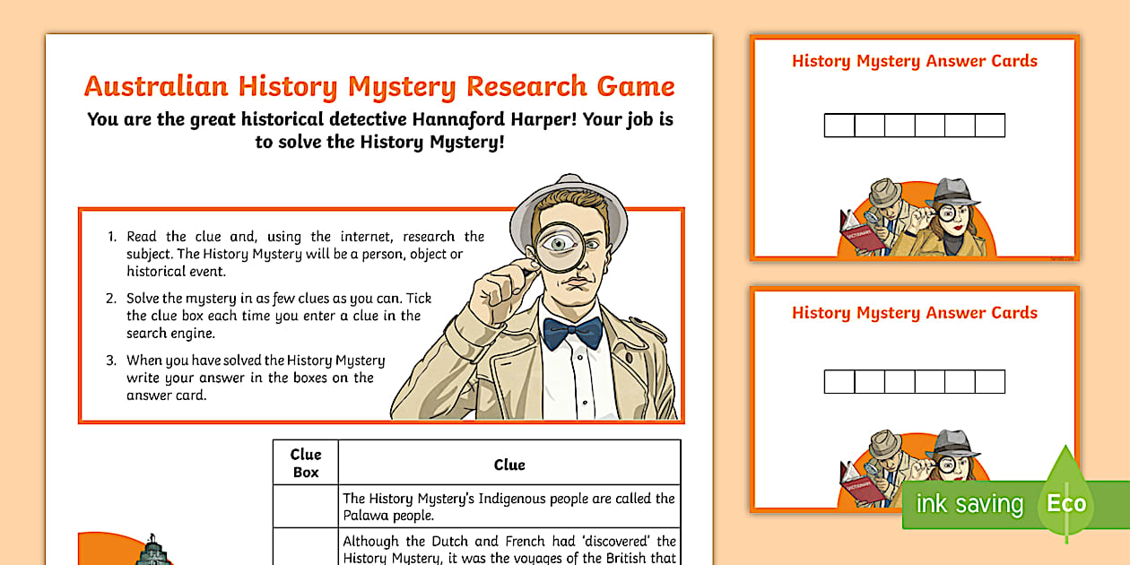 Hobart History Mystery Research Game (Teacher-Made) - Twinkl