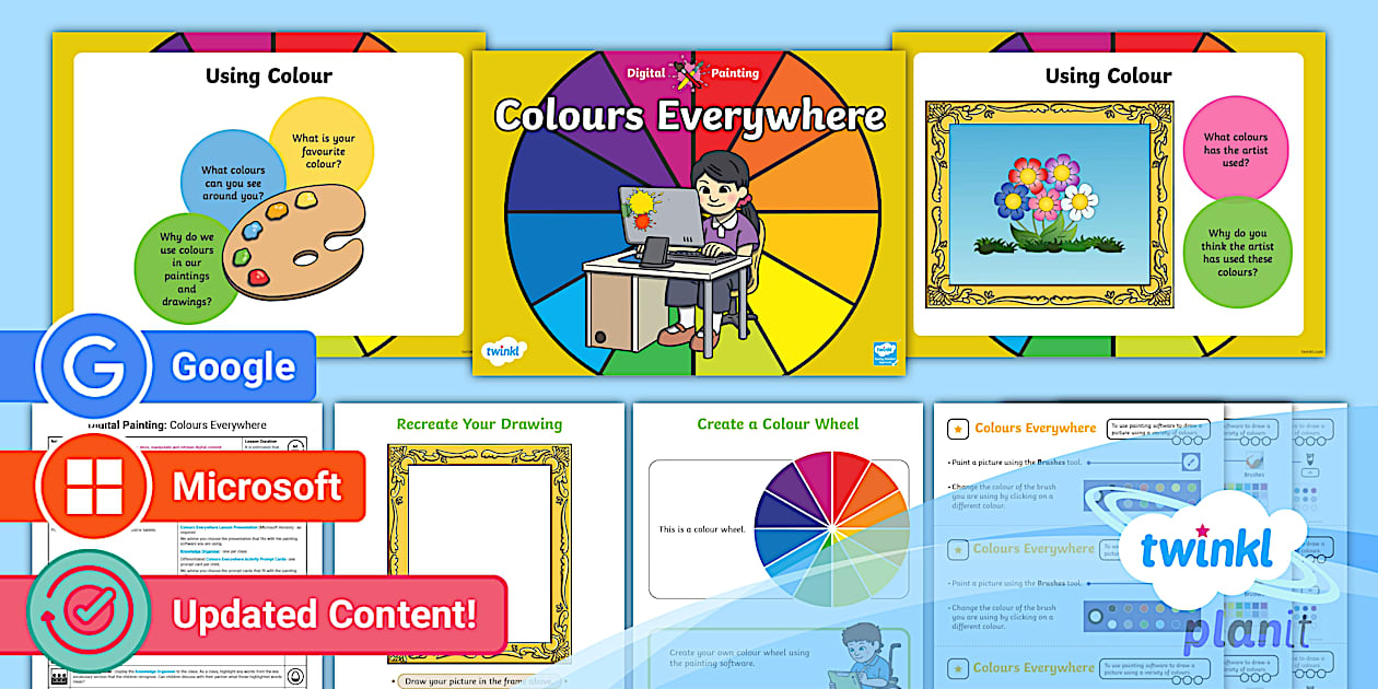 Computing: Digital Painting: Colours Everywhere Year 1 Lesson 2