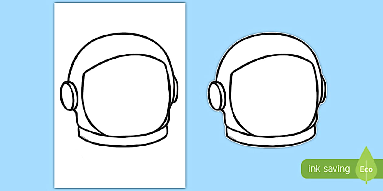 Astronaut Helmet Outline | Space | Twinkl (teacher made)
