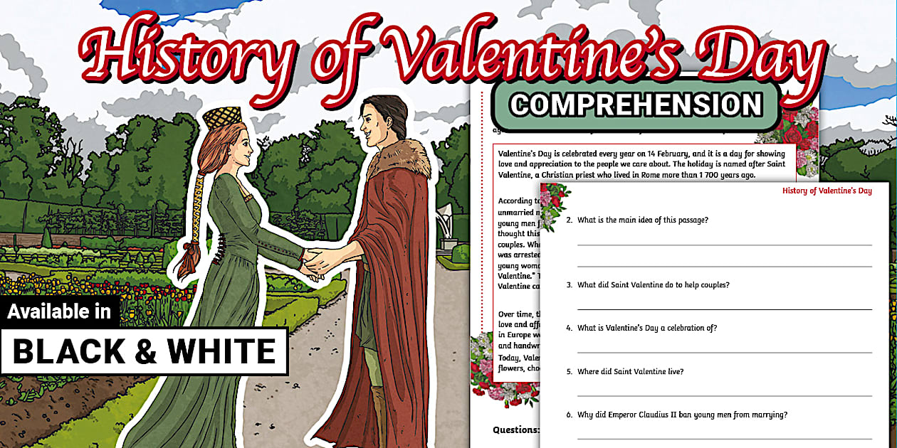 The History of Valentine's Day - Comprehension (CAPS Aligned)
