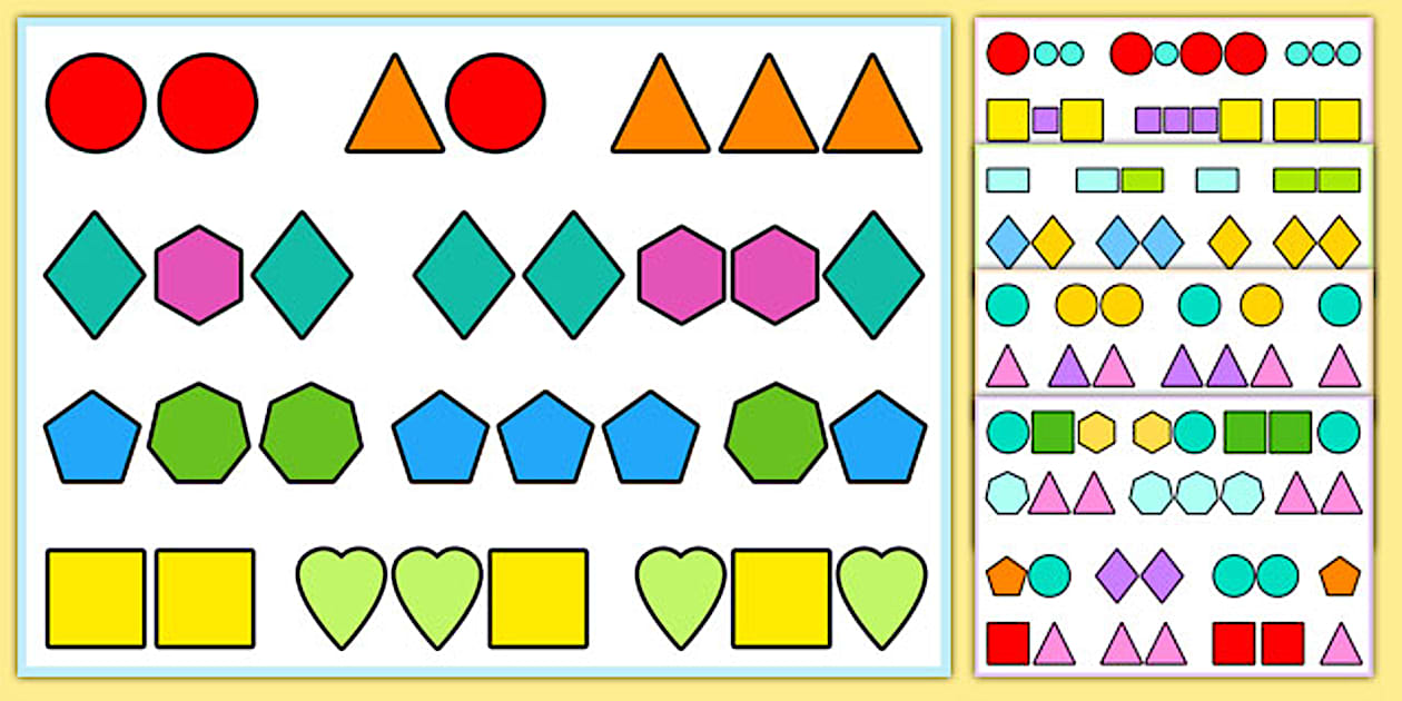 Visual Tracking Exercises Shapes - Twinkl