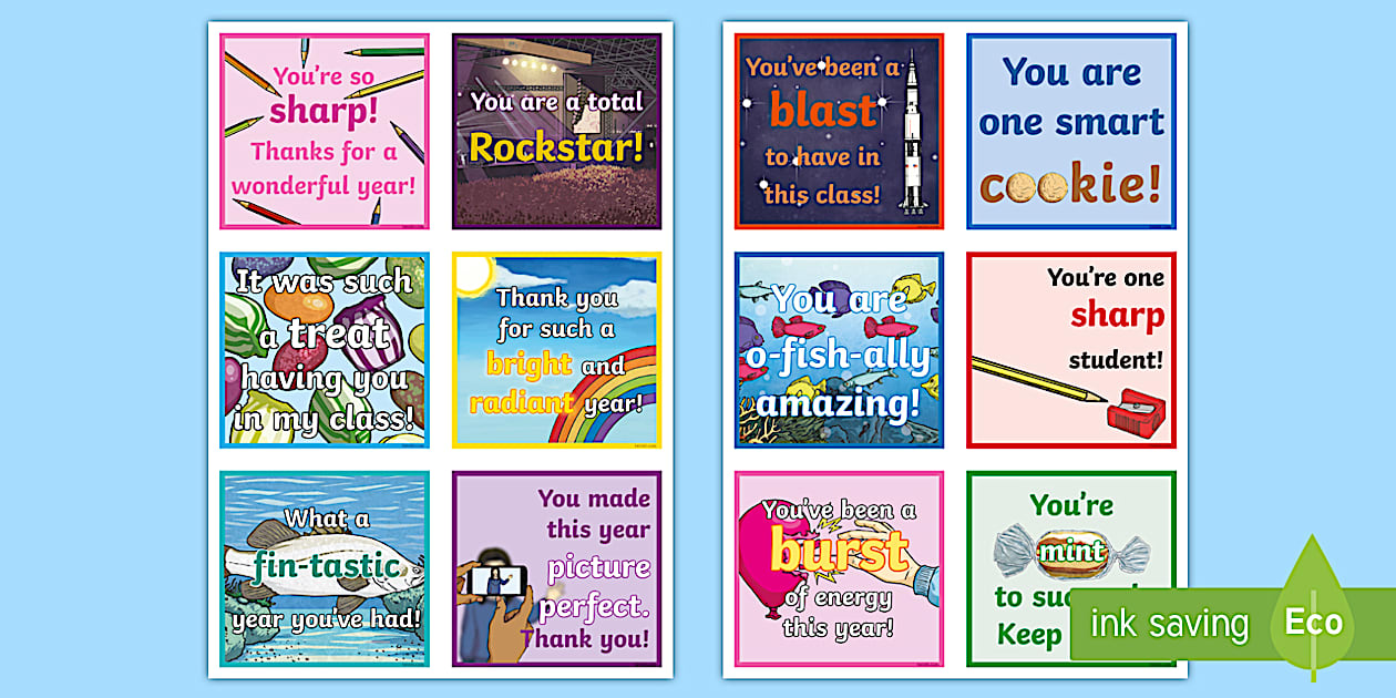 3-6 Encouragement Gift Tag Cut-Outs (teacher made) - Twinkl