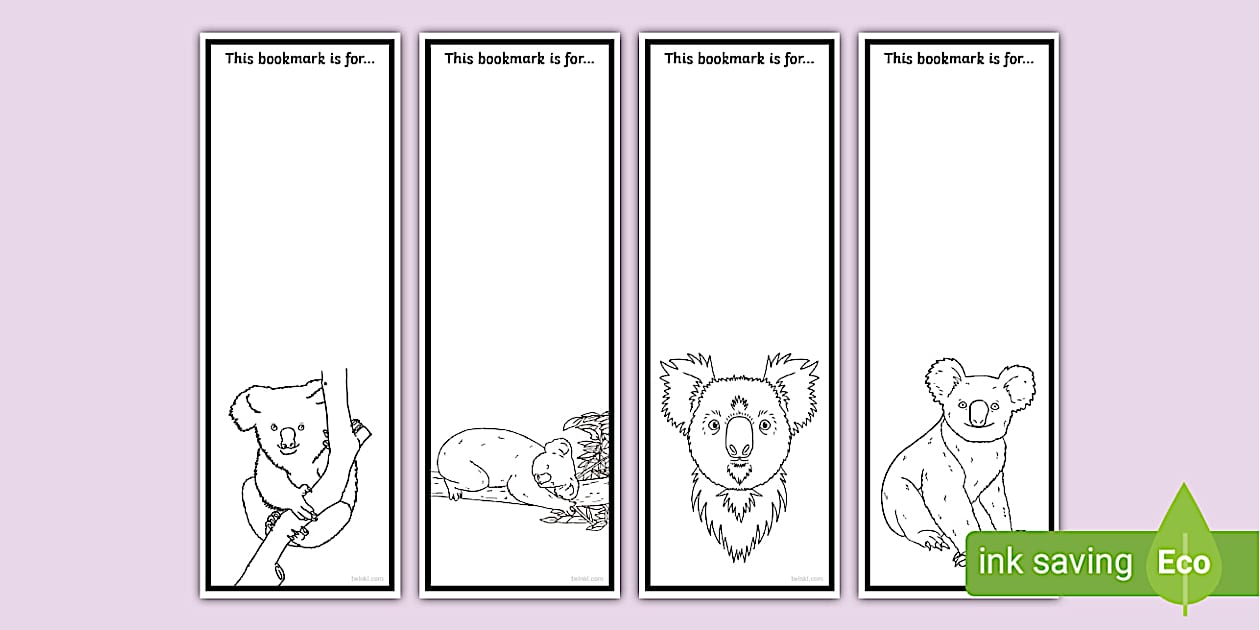 Koala Bookmarks (teacher made) - Twinkl
