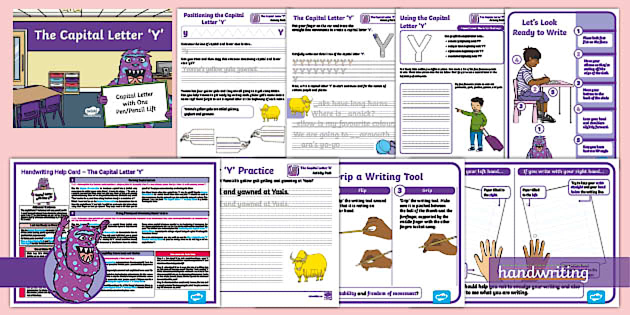 Twinkl Handwriting: The Capital Letter 'Y' EYFS/KS1 Activity Pack