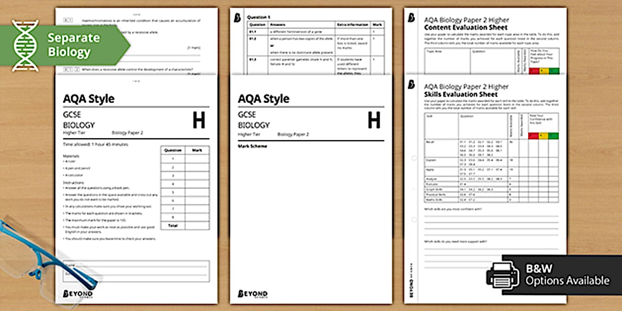 AQA GCSE Biology Paper 2 Higher | Beyond Science - Twinkl