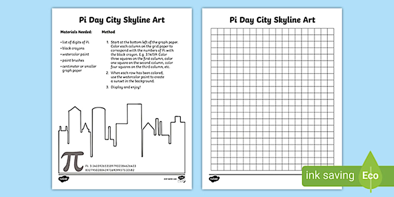 Pi Skyline Art Worksheet | Pi Day | Twinkl USA - Twinkl