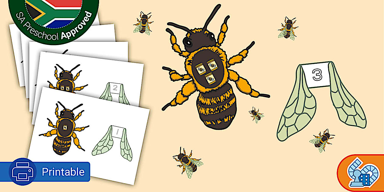 Save Our Bees Number Matching Cut Out Activity - Twinkl