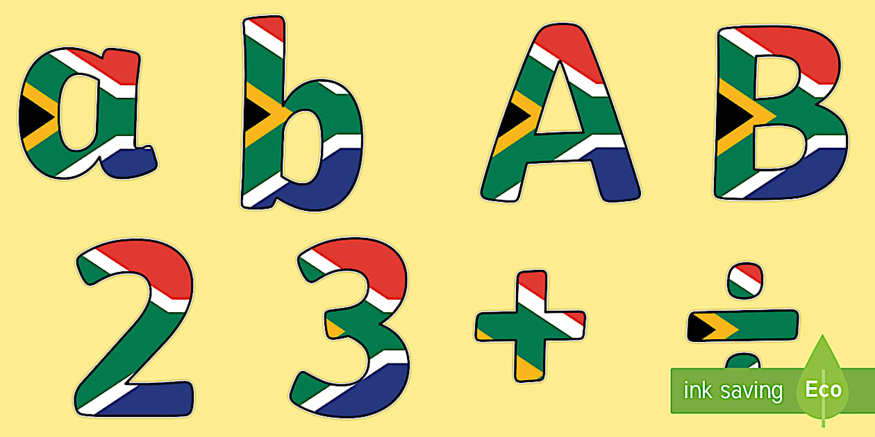 South African Display Letters and Numbers Pack English/Afrikaans