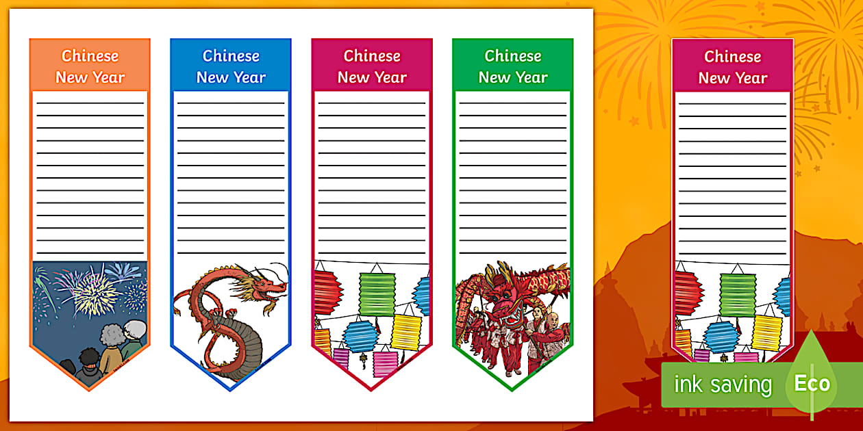 Chinese New Year Editable Bookmarks (teacher made) - Twinkl