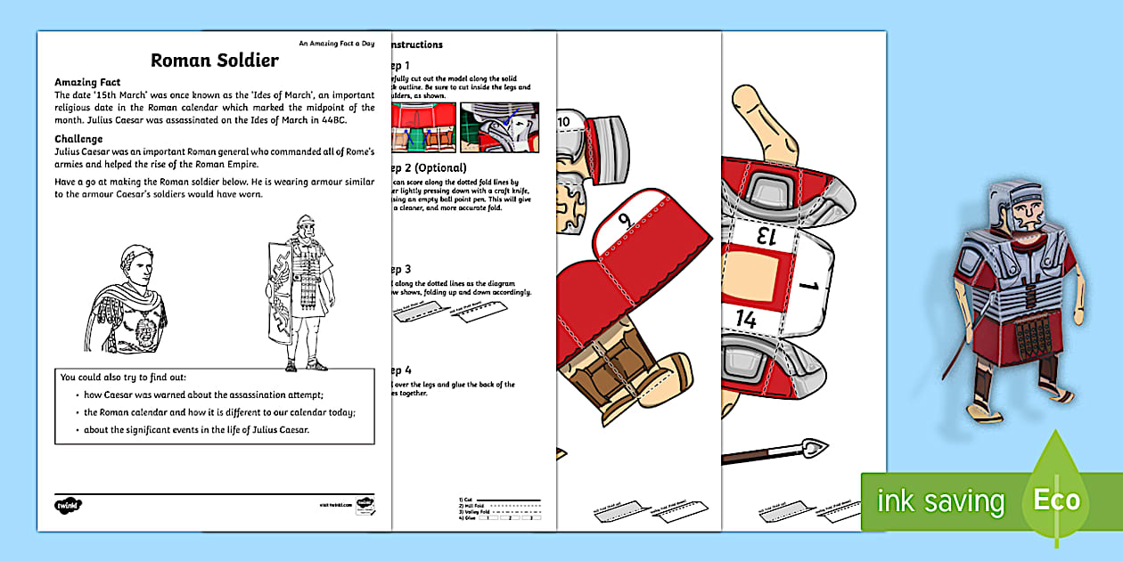 Roman Soldier Worksheet / Worksheet - Twinkl