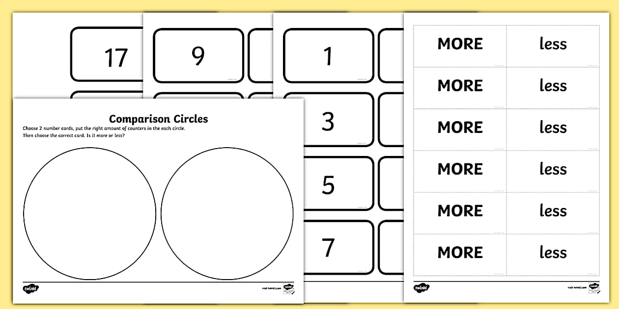 EYFS Compare Circles Maths Activity Mat - EYFS Compare Circles Maths ...