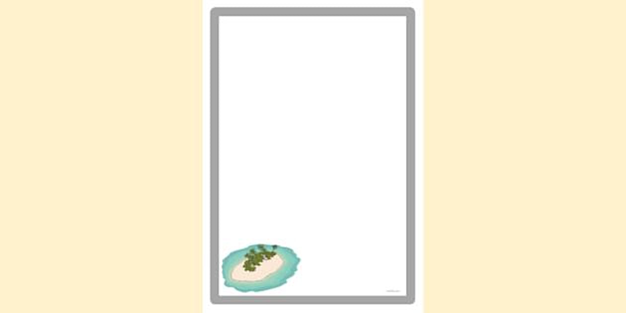 Simple Blank Pacific Islands Border | Page Borders | Twinkl
