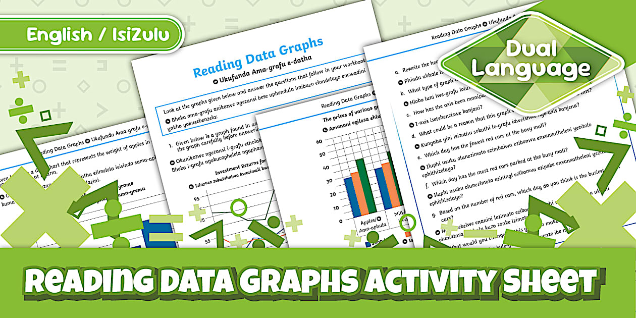 Reading Data Graphs Activity Sheet