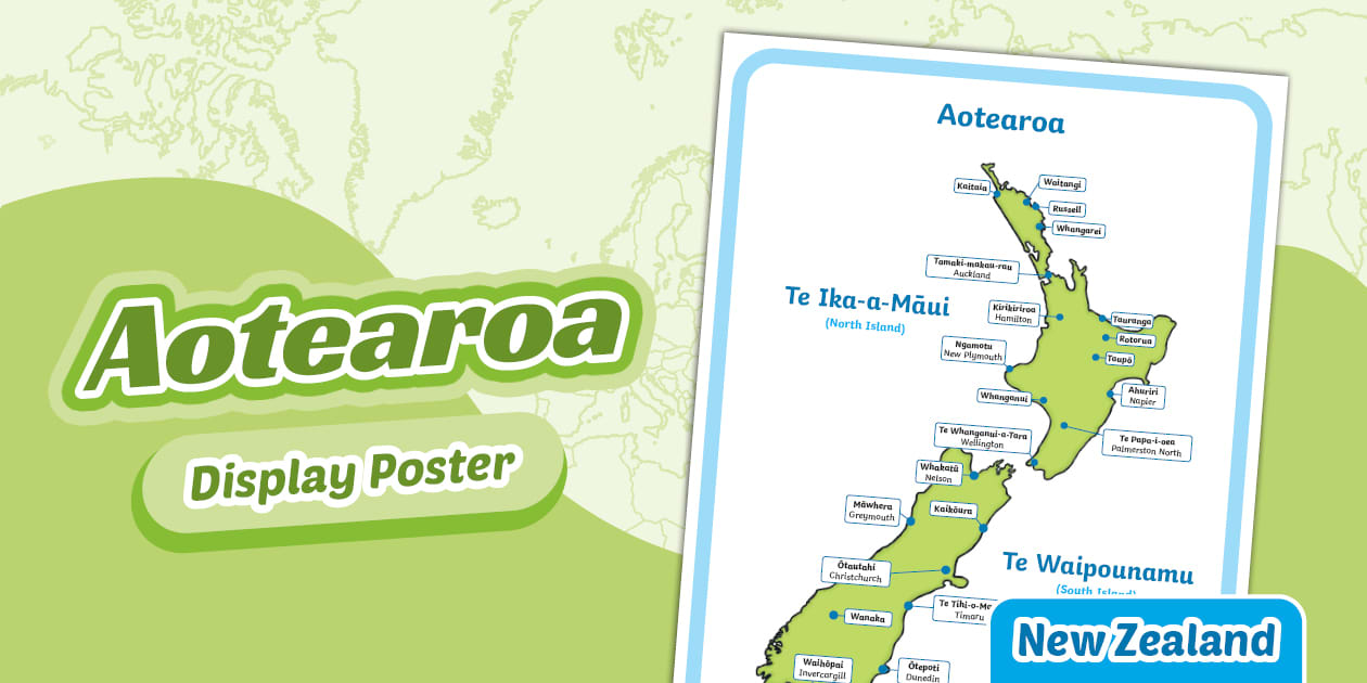 Aotearoa Display Posters English/Te Reo Māori