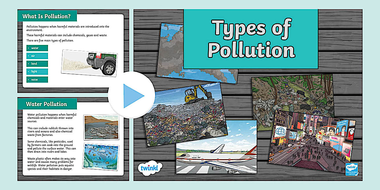 Types of Pollution PowerPoint - Environment - KS2 - Twinkl