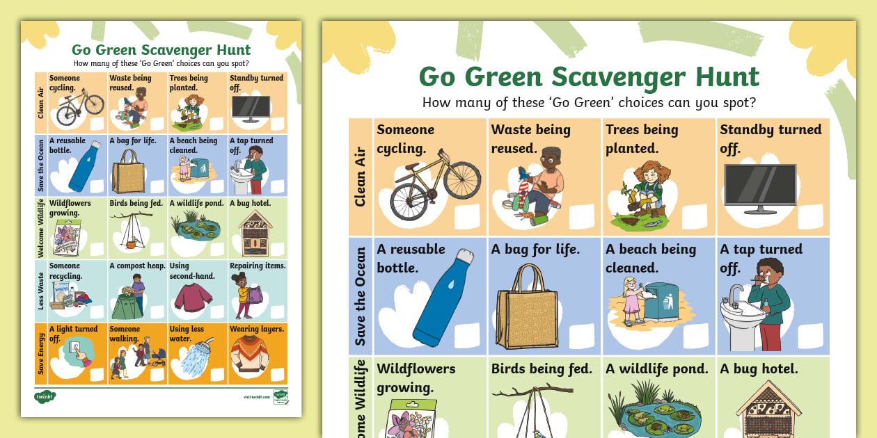 Eco Scavenger Hunt Game | Sustainability | Twinkl | KS1