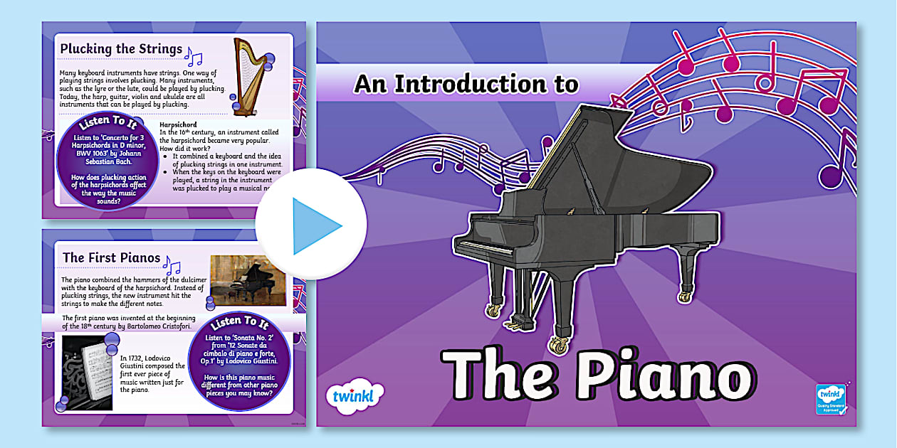 👉 KS2 Music: An Introduction To The Piano PPT - Twinkl