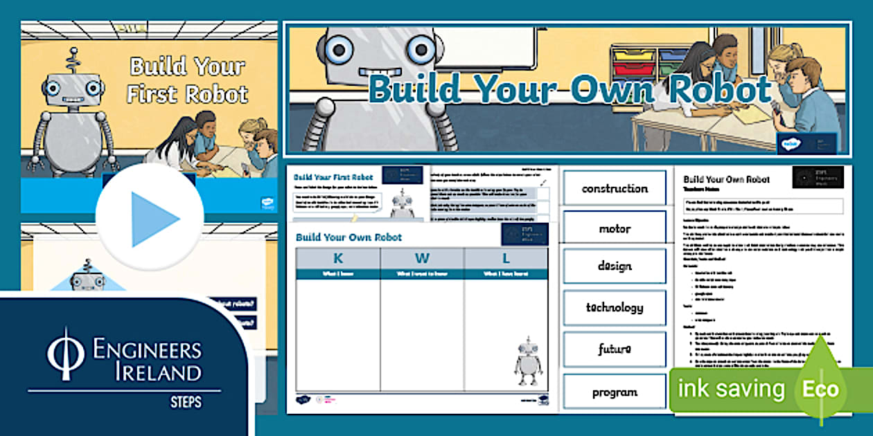 FREE! - Build A Robot | STEM Challenge Pack (teacher made)