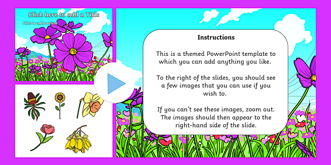 Flower Presentation PowerPoint Background (teacher made)