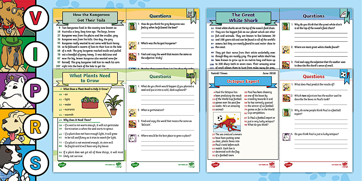 KS1 60-Second Reads: Animals and Living Things Activity Pack