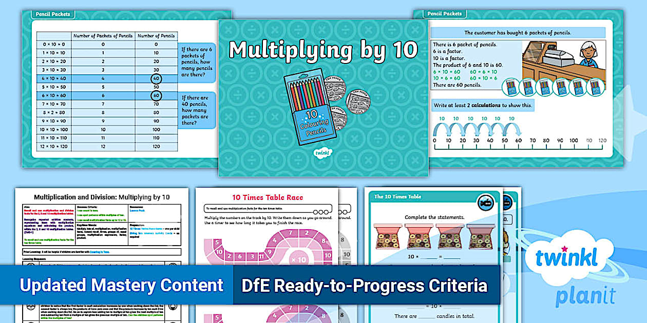 👉 Year 2 Multiplying by 10 PlanIt Maths Mastery Lesson