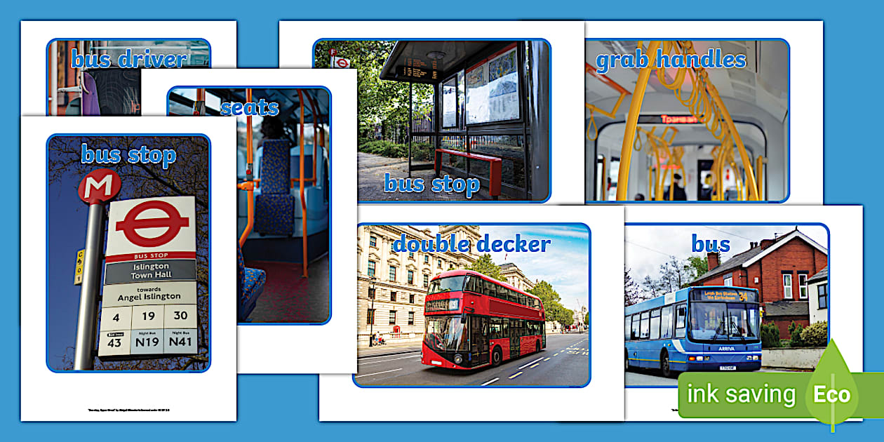 Editable Bus Display Photos (teacher made) - Twinkl