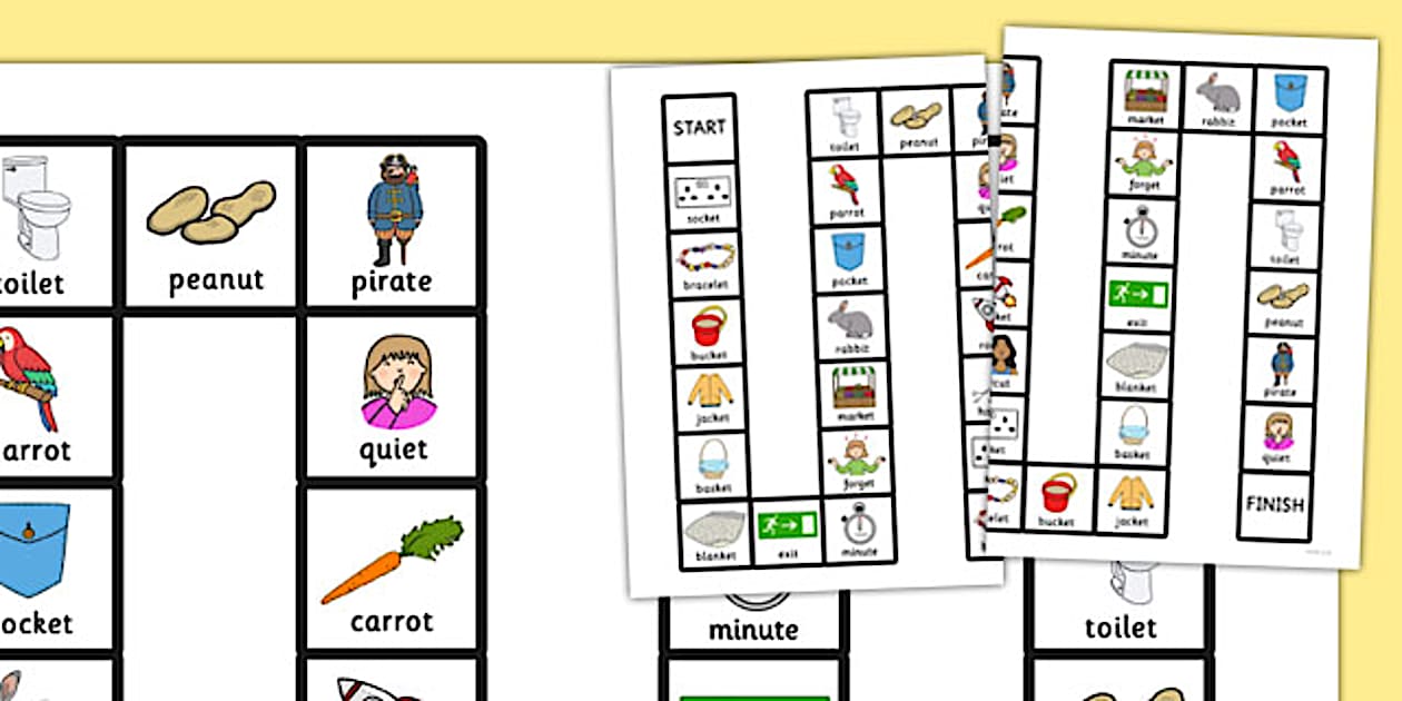 Two Syllable Final 'T' Sound Board Game (teacher made)