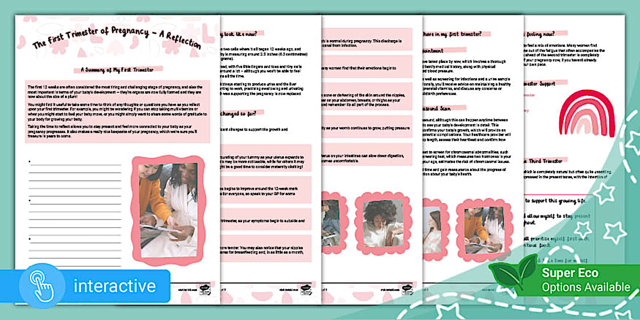 FREE! - Pregnancy - First Trimester Reflection - Twinkl