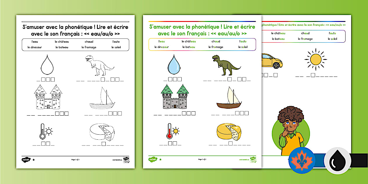Fun with Phonetics!Read/Write with the French Sound:eau/au/o