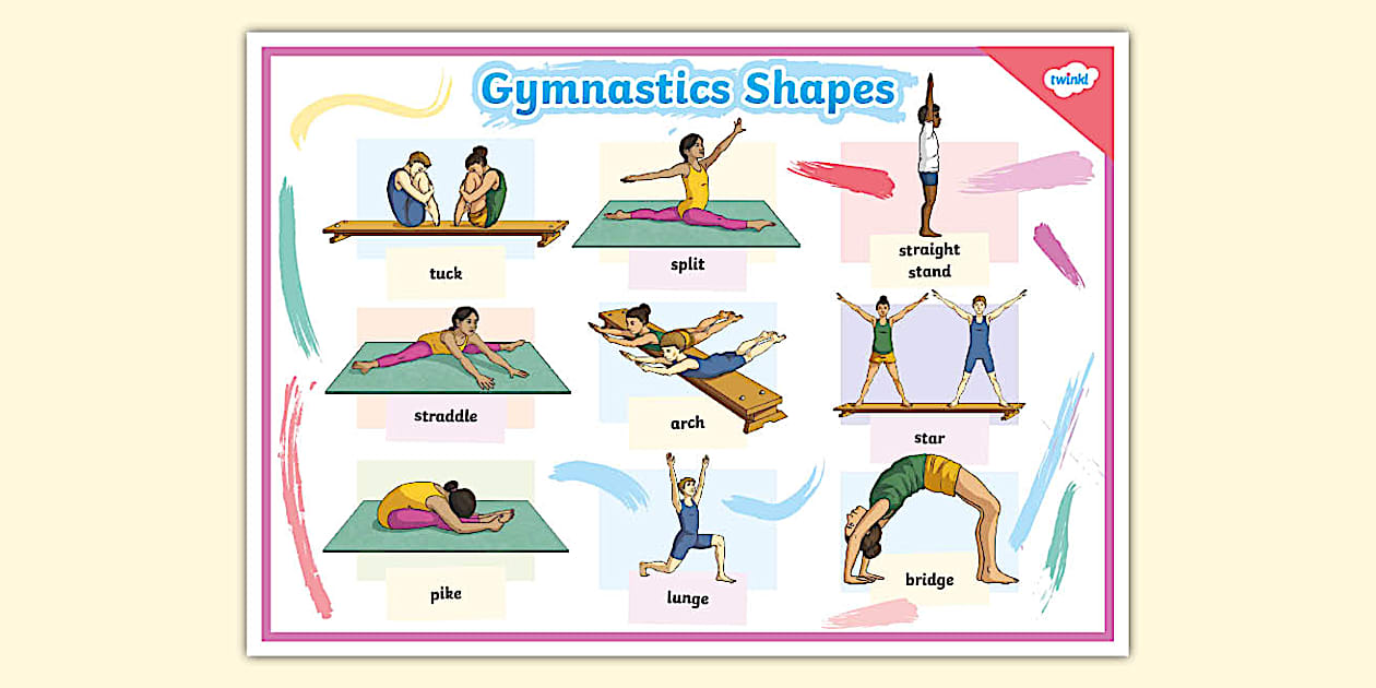Gymnastics Shapes Mat - Twinkl - KS2 (teacher made) - Twinkl