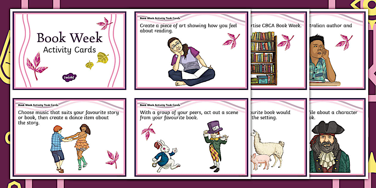 Book Week Activity Challenge Cards (teacher made) - Twinkl