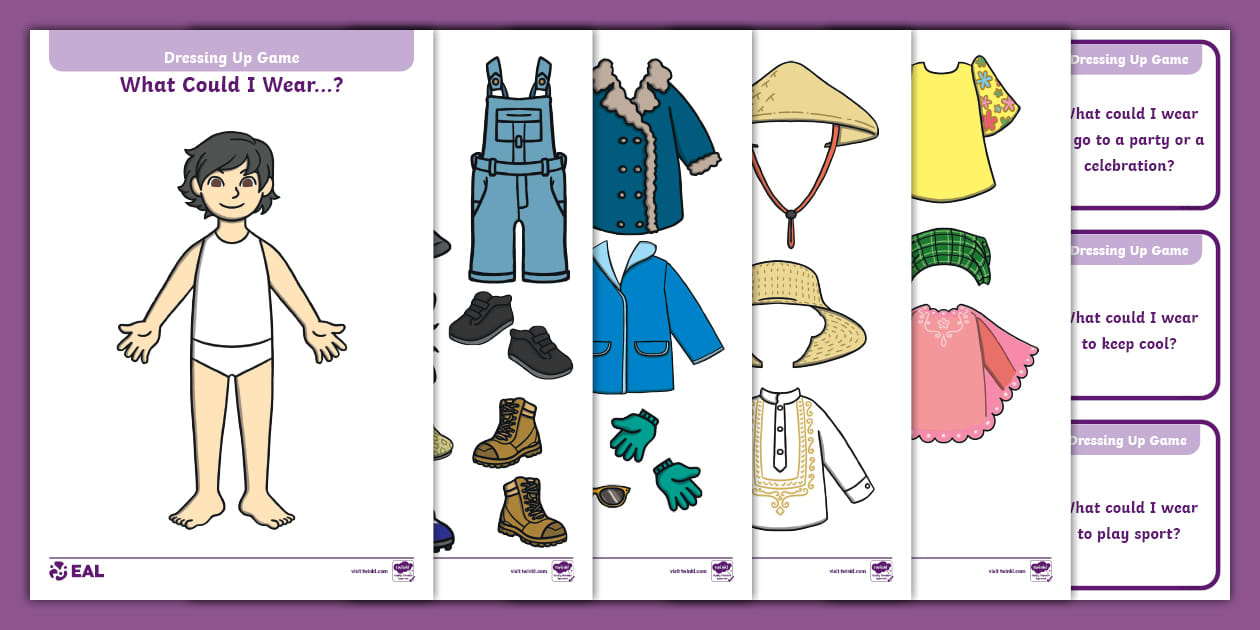 Dressing Up Game - What Could I Wear...? (teacher made)