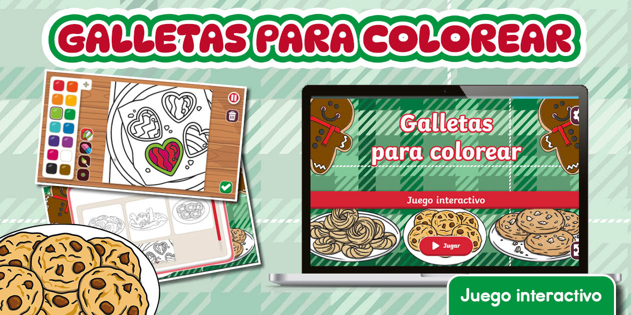 Juego interactivo para colorear: Galletas