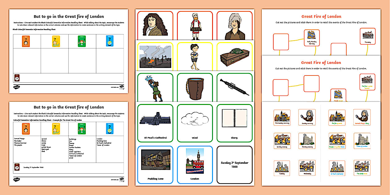 Colourful Semantics: The Great Fire of London Activity Pack
