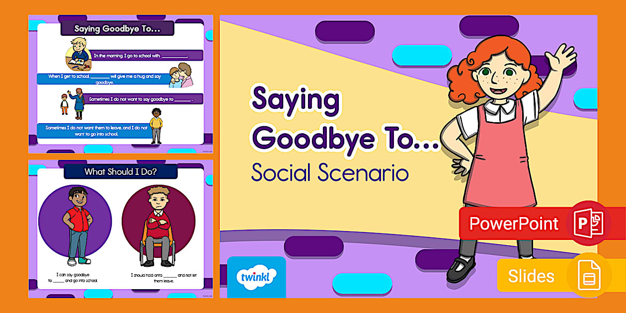 Editable Saying Goodbye PowerPoint & Google Slides for SPED