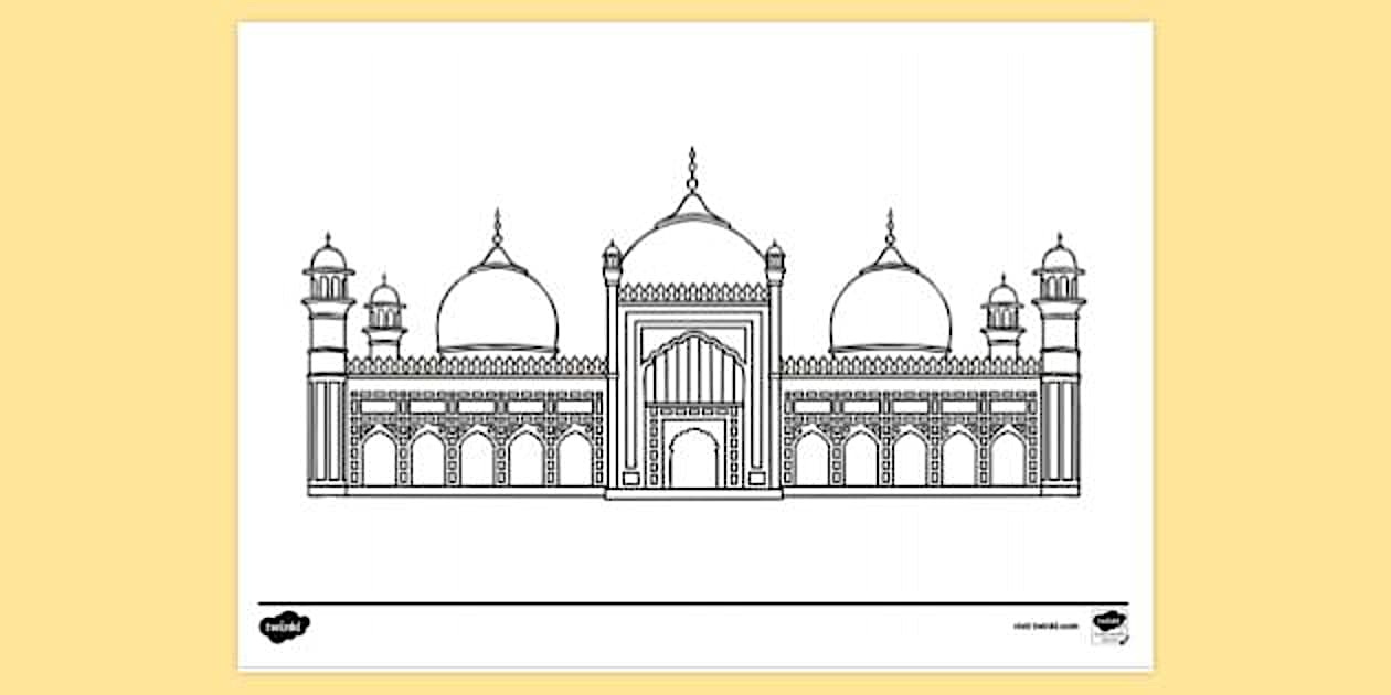 Mosque Colouring Sheet | Colouring Sheets (teacher made)