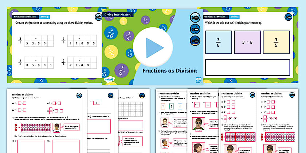 👉 Y6 DiM: Step 2 Fractions as Division Teaching Pack