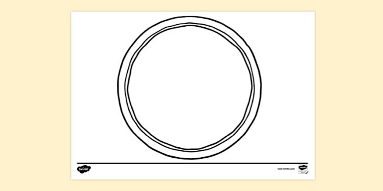 Circle Pizza Base Colouring | Colouring Sheets - Twinkl