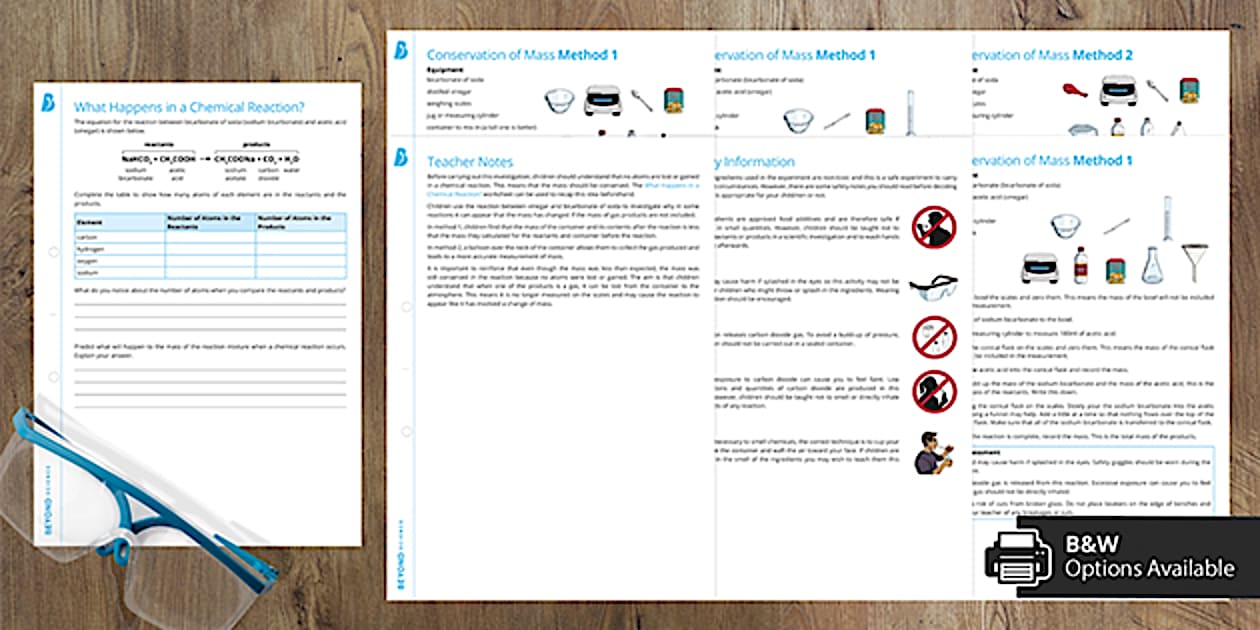 Year 7 - Year 10 Science Conservation of Mass Investigation
