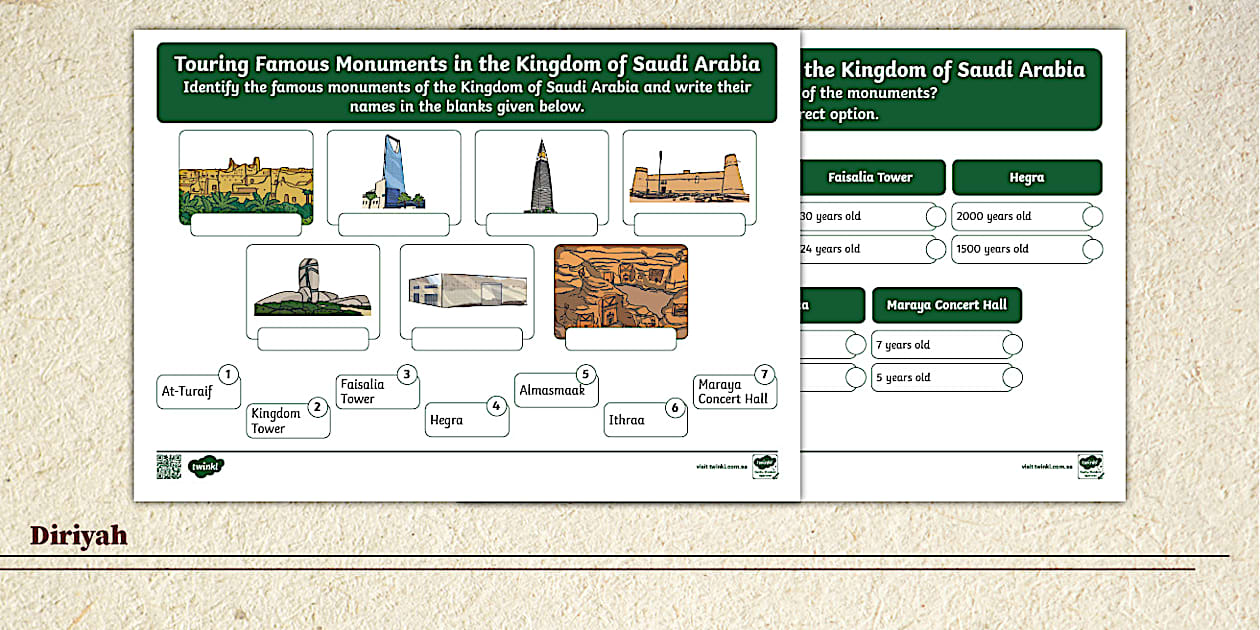 Touring Saudi Arabia's Famous Monuments (teacher made)
