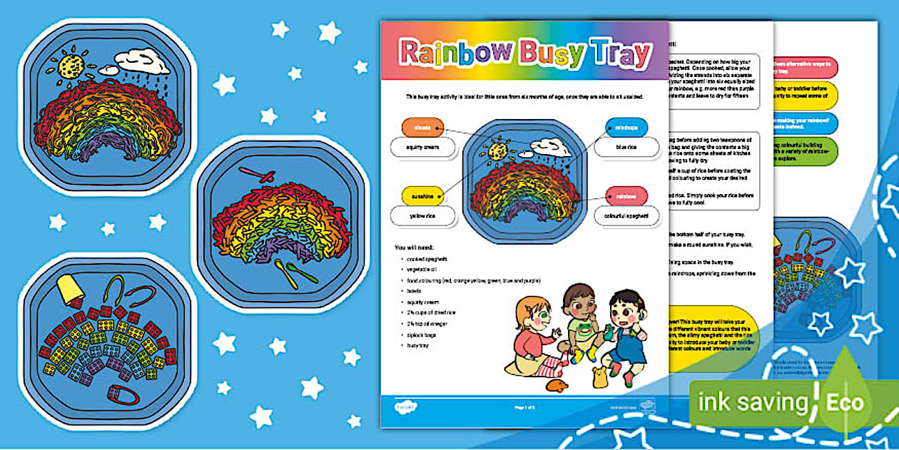 Rainbow Busy Tray (teacher made) - Twinkl