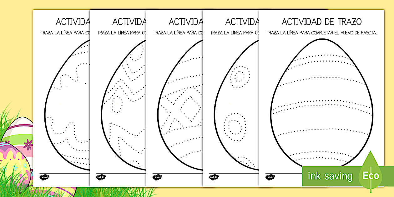 Actividad: dibujos de huevos de Pascua (teacher made)