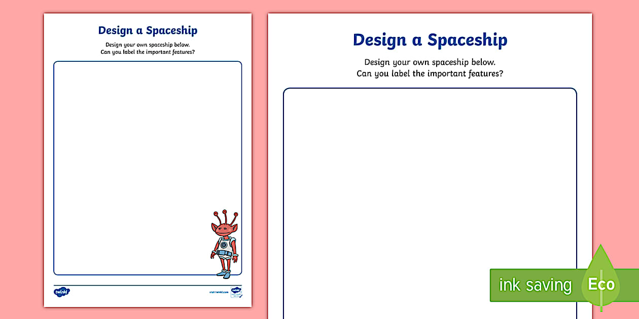 Editable Design a Space Rocket Worksheet - Twinkl