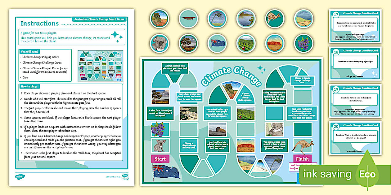 Australian Climate Change Board Game (teacher made) - Twinkl
