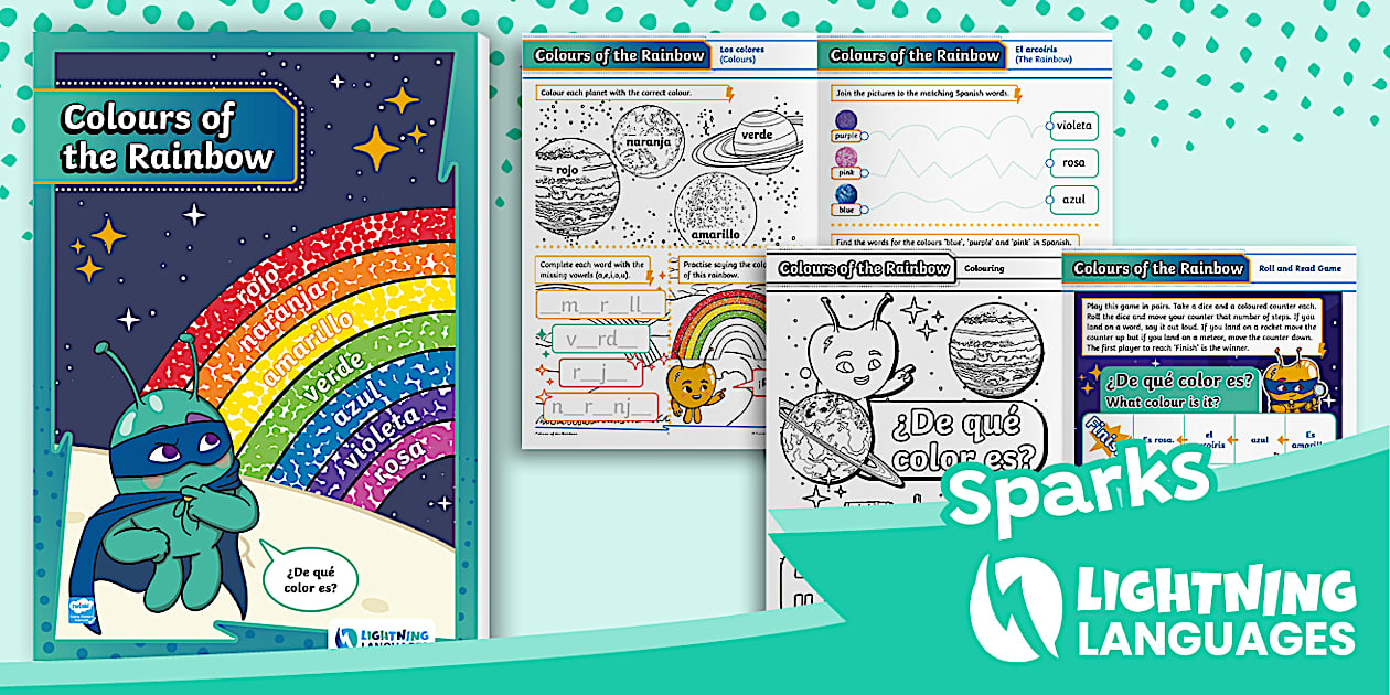 👉 Lightning Languages | Spanish | Colours of the Rainbow Activity Booklet