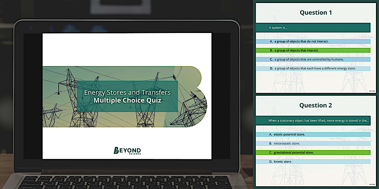 Energy Transfer Quiz PowerPoint (teacher made) - Twinkl