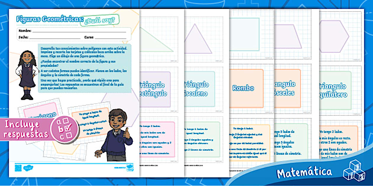 Memorice | Figuras Geométricas | 2D | Matemáticas |4°