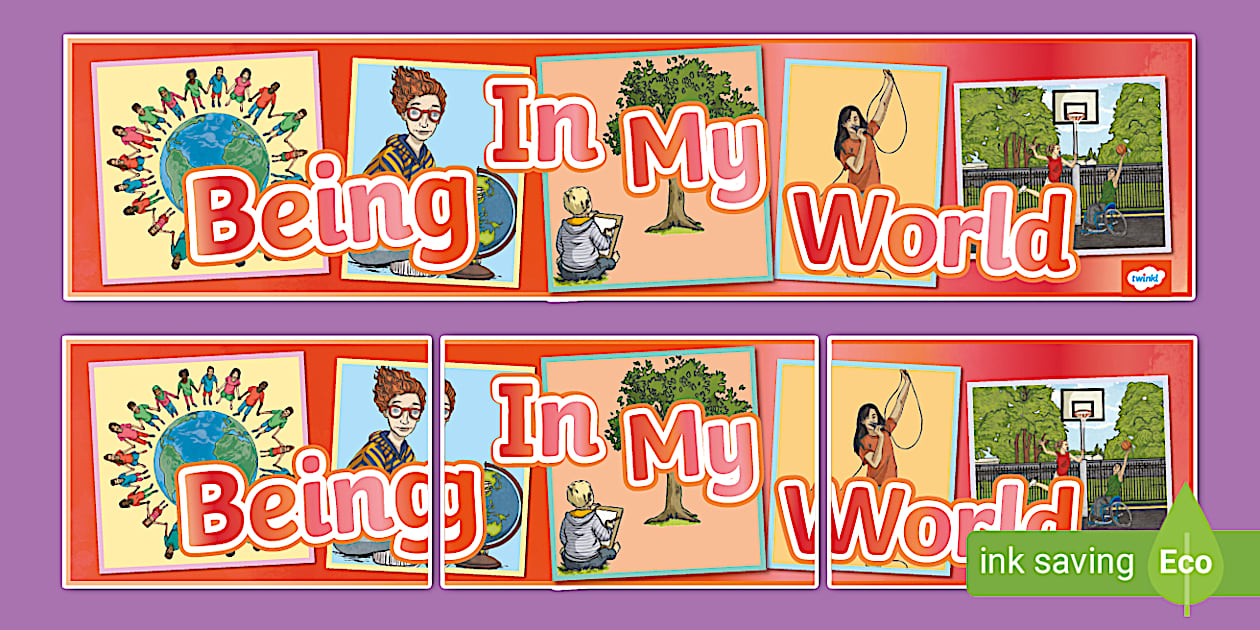 Being In My World Display Banner - PSHE (teacher made)